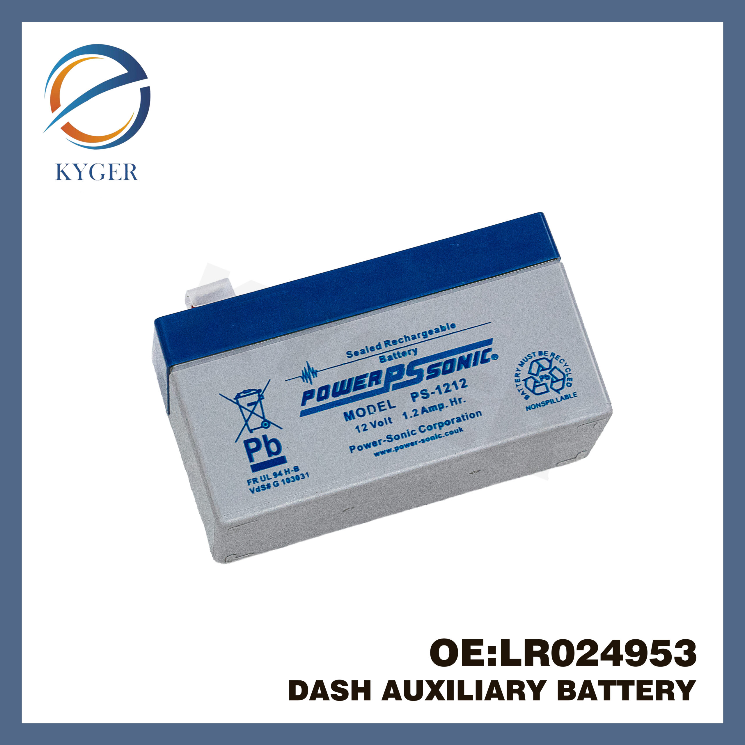 Land Rover LR024953 Dash Auxiliary Battery Battery Non Spillable for ...