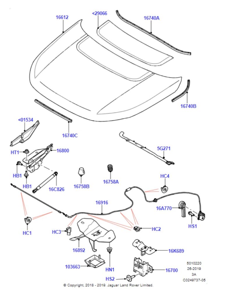 Land Rover LR084691 Lift Support / Lift Cylinder / Gas Spring Engine ...