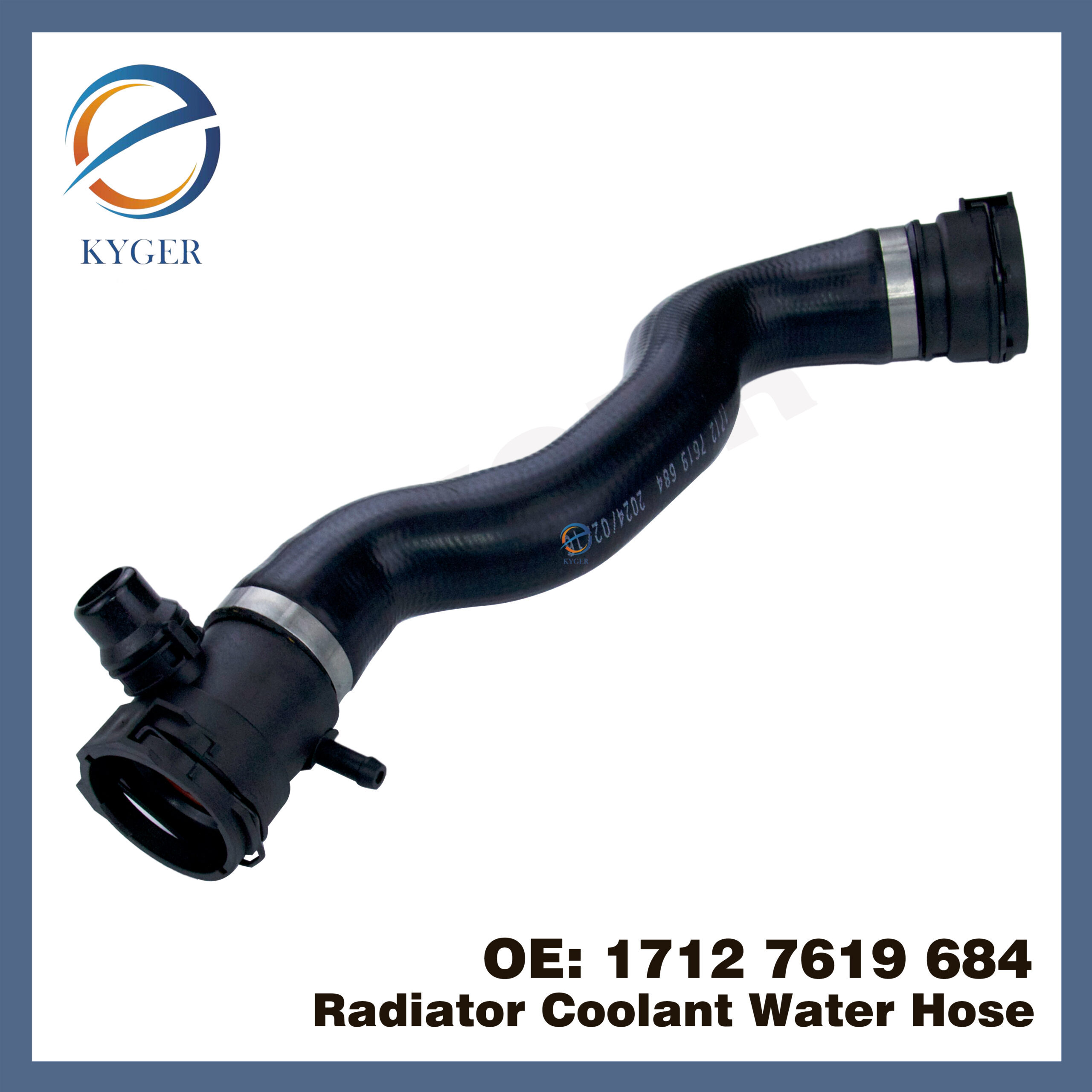17127619684 Engine Radiator Coolant Hose 1712 7619 684 For BMW F07 F10 ...